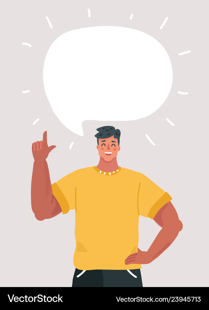 Cartoon man with something to say Royalty Free Vector Image