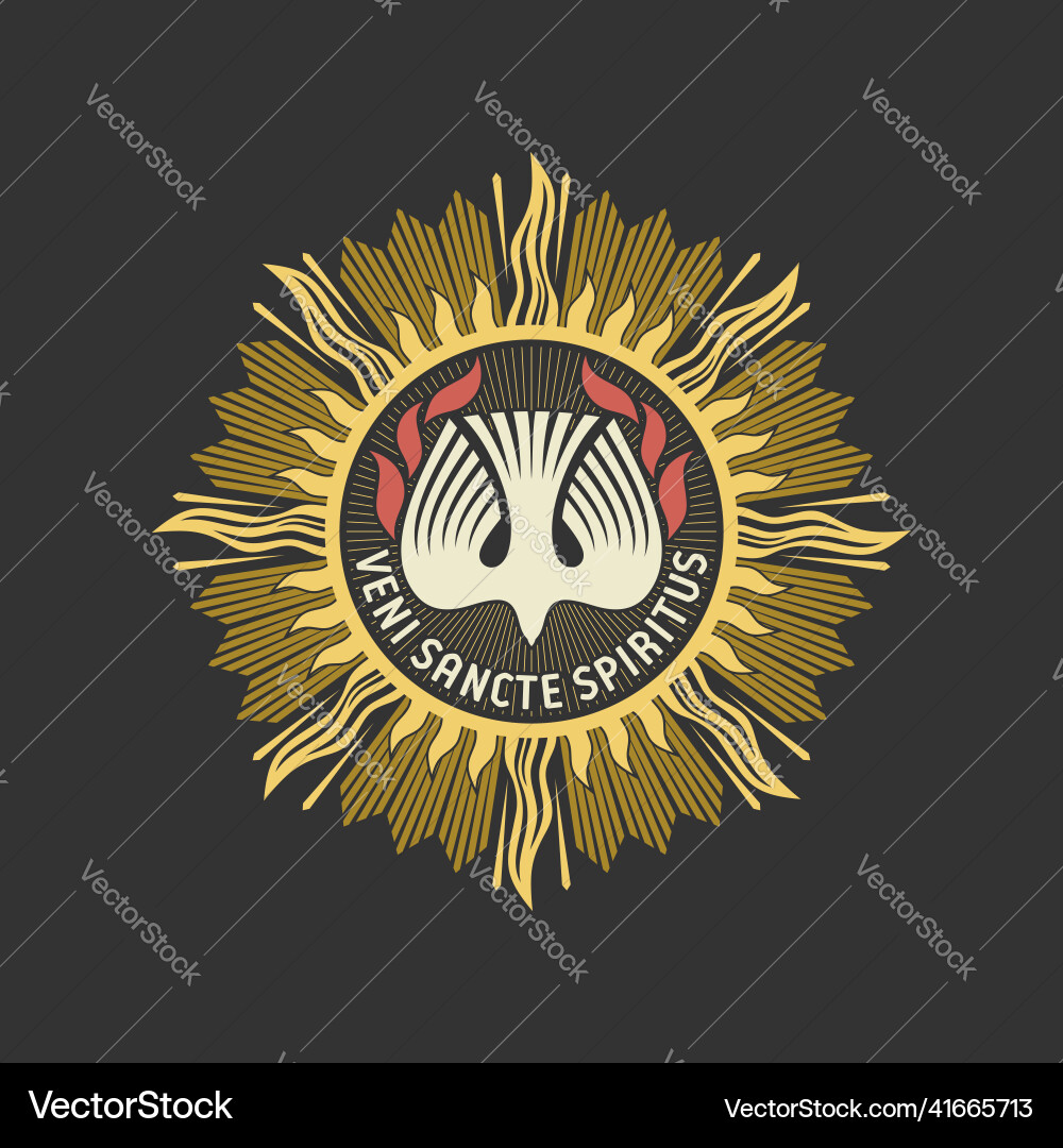 Christian - come holy spirit Royalty Free Vector Image