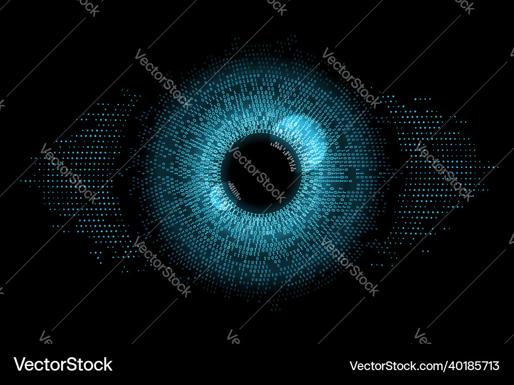 Digital Cyber Security Eye Royalty Free Vector Image