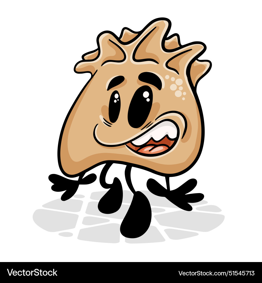 Dim sum funnny cartoon character isolated Vector Image