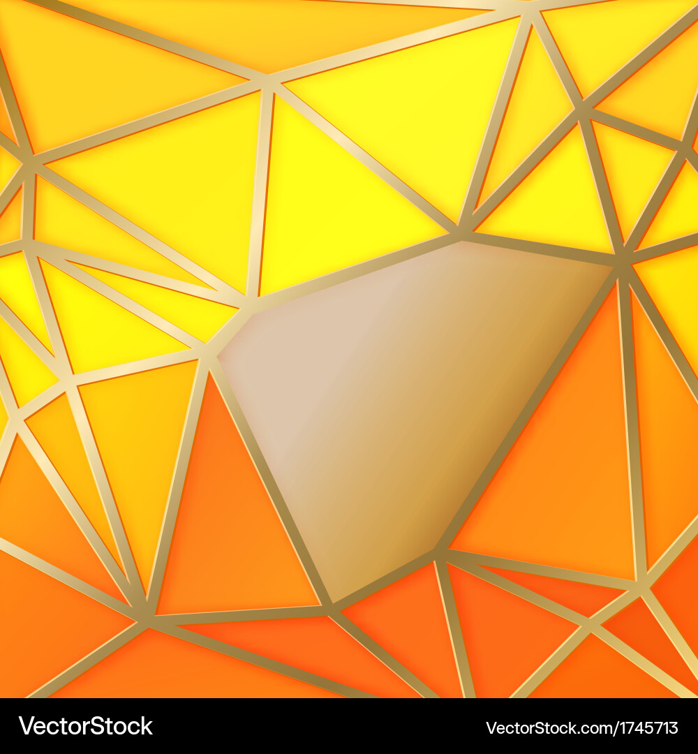 Fabulous triangles in gold Royalty Free Vector Image