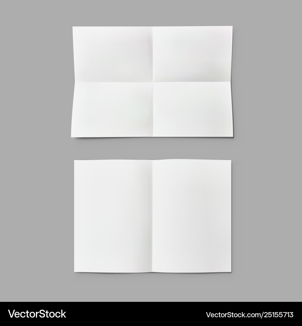 Folded paper sheet note with transparent shadow Vector Image