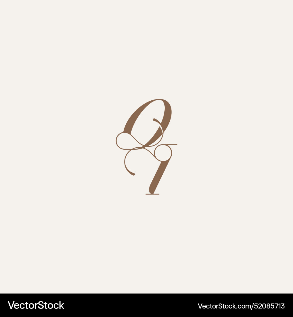 Initial monogram logo wedding concept design Vector Image