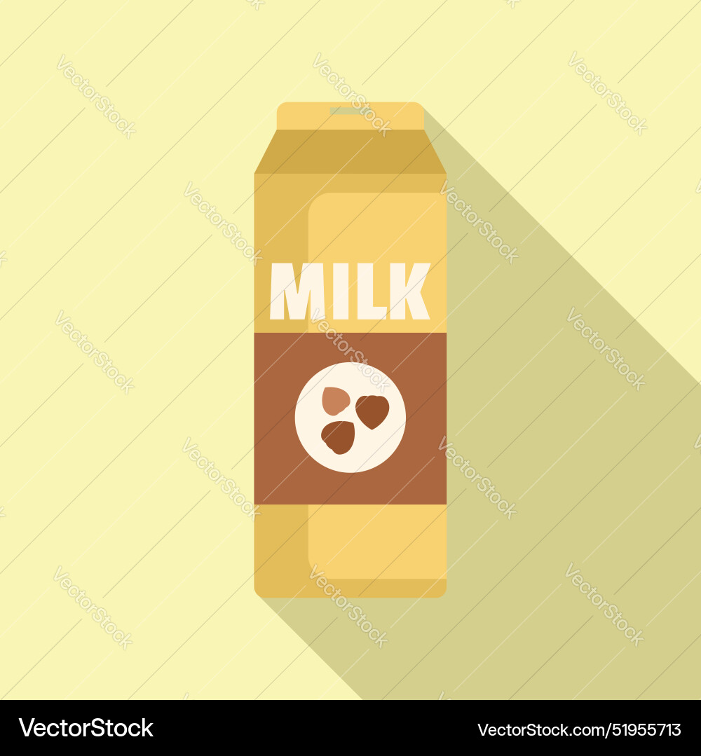 Milk carton packaging standing up on light brown Vector Image