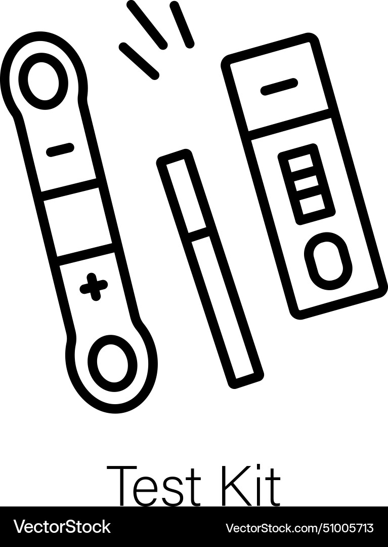Test kit Royalty Free Vector Image - VectorStock