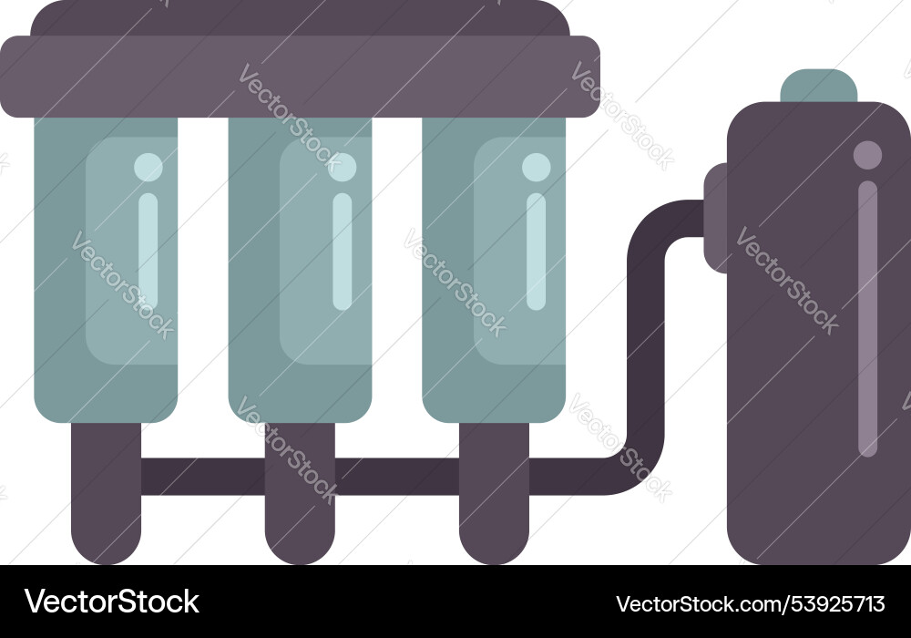 Water filter system purifying drinking Royalty Free Vector
