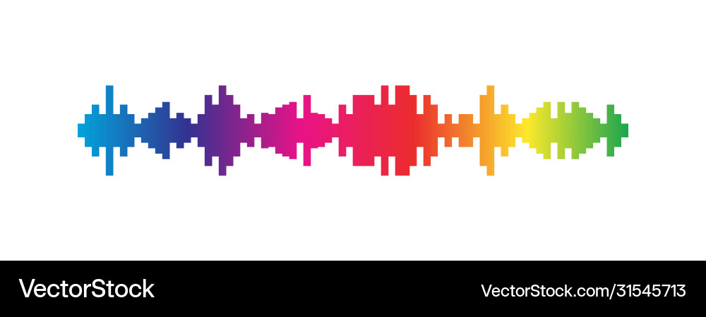 Waves equalizer isolated on background eq Vector Image