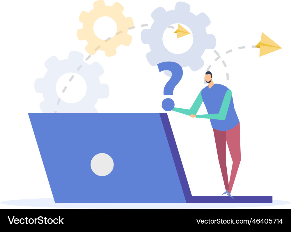 Customer support flat Royalty Free Vector Image