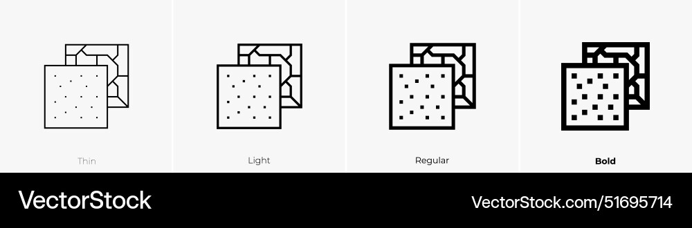 Granite icon thin light regular and bold style Vector Image
