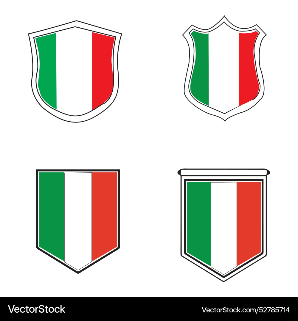 Italian flag icon Royalty Free Vector Image - VectorStock