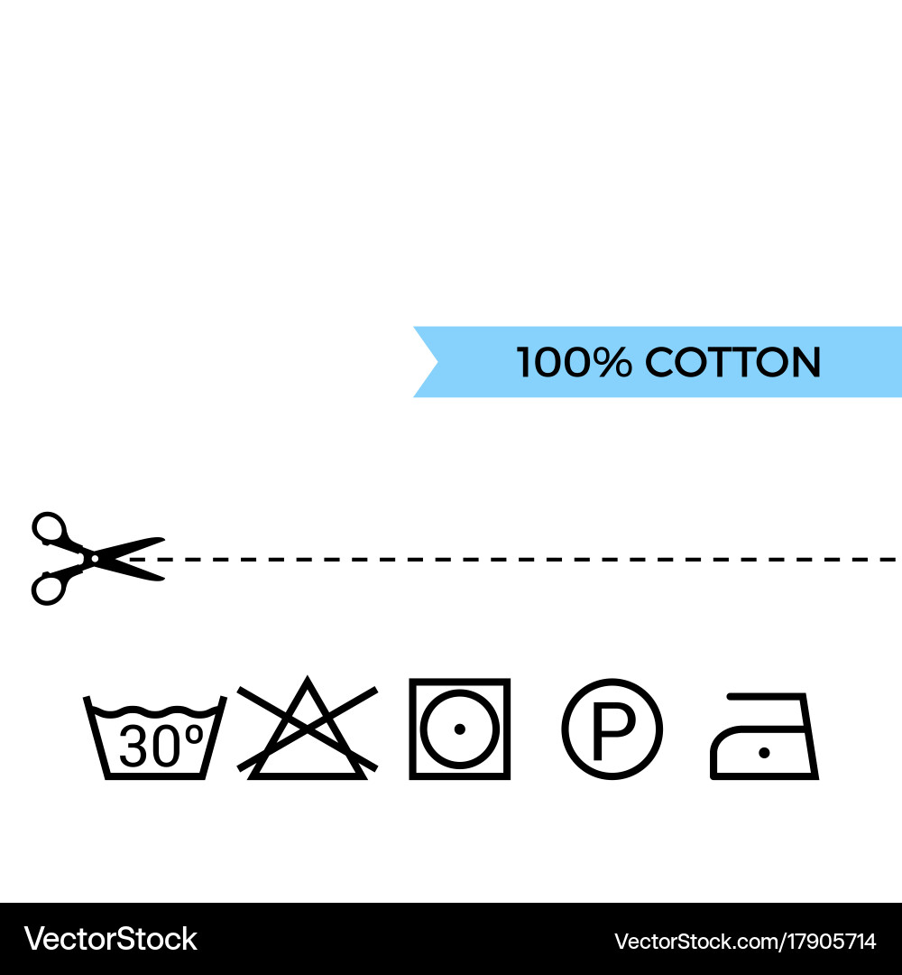 Laundry Care Symbol Guide Royalty Free Vector Image
