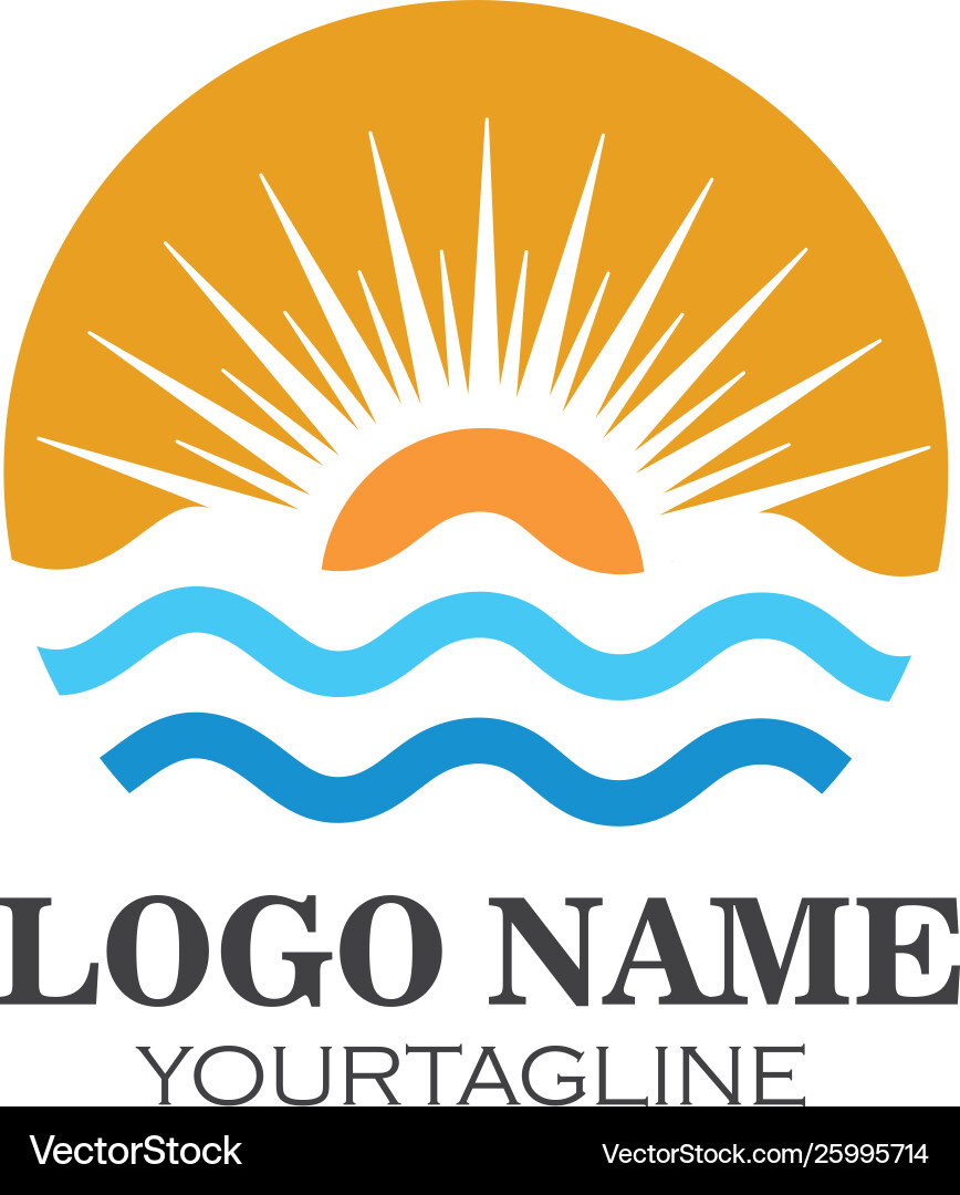 Sun logo template Royalty Free Vector Image - VectorStock