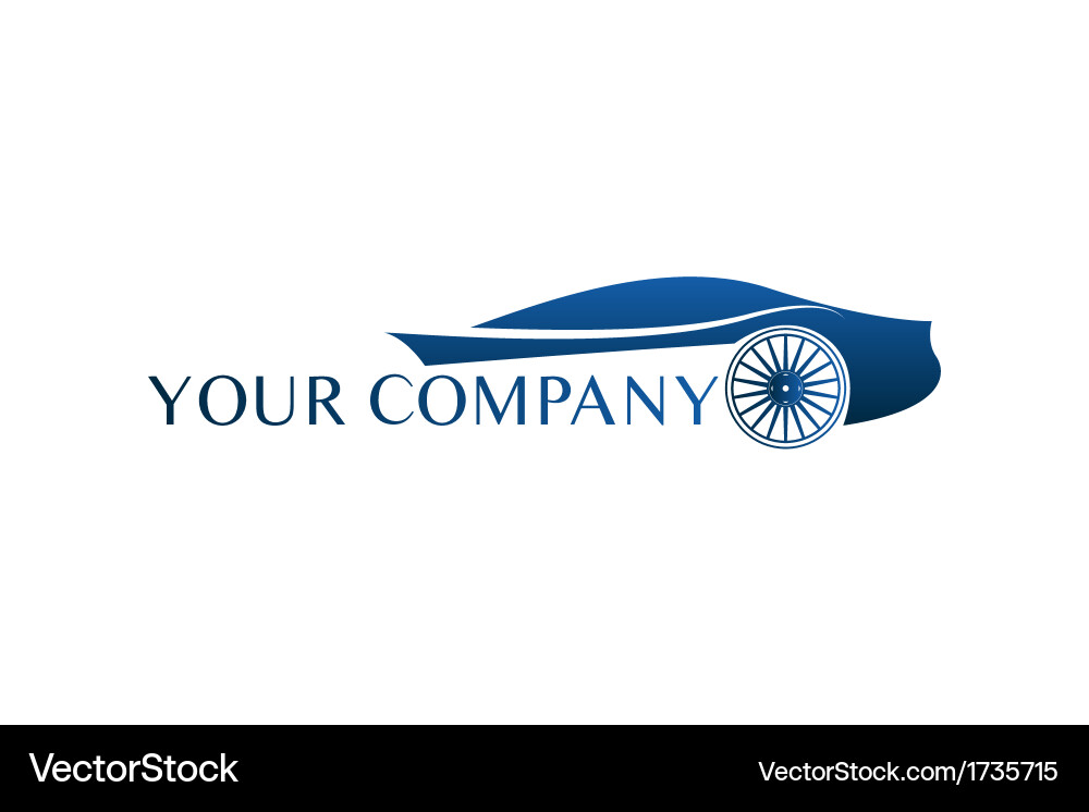 Blue car logo Royalty Free Vector Image - VectorStock