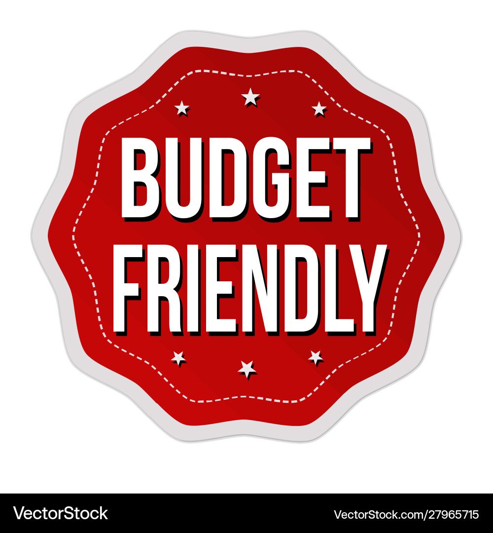 Budget Sticker Label Royalty Free Vector Image