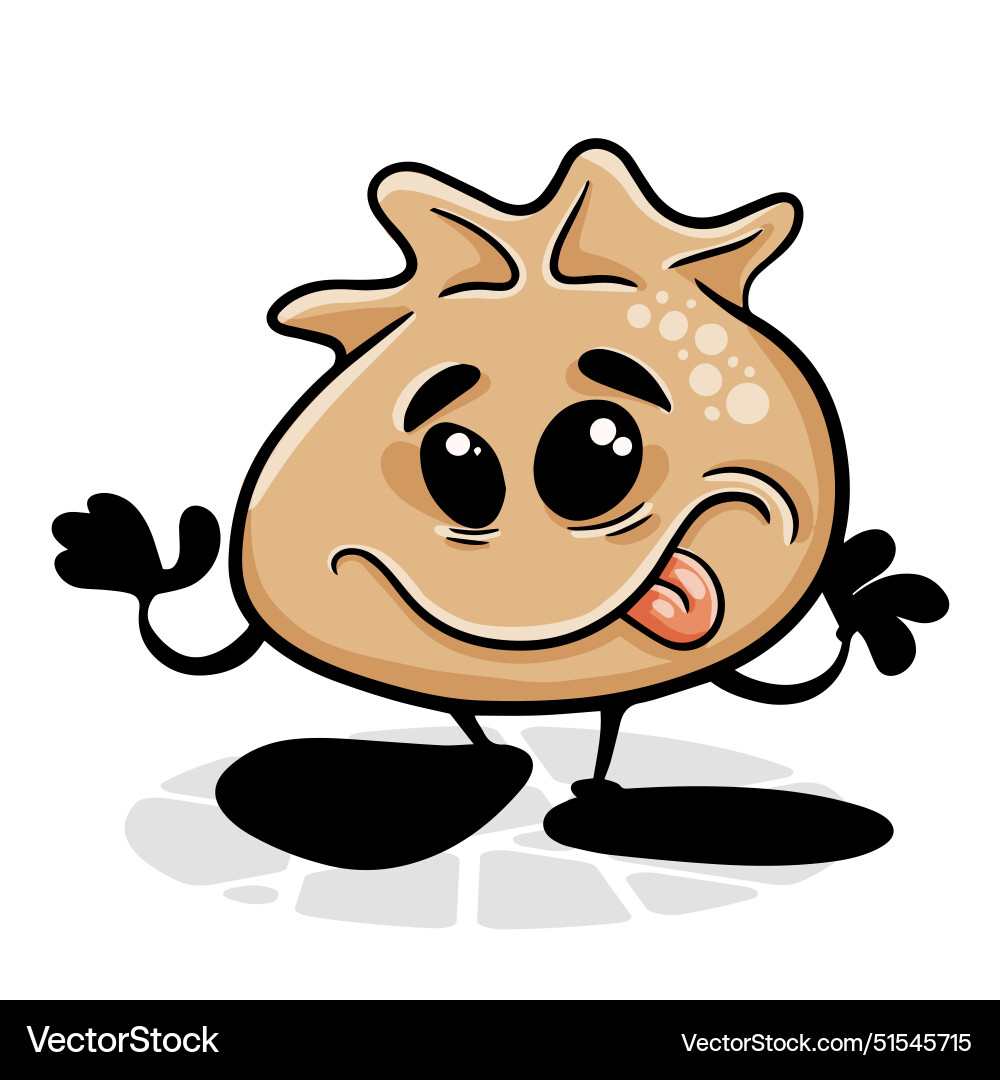 Dim sum funnny cartoon character isolated Vector Image