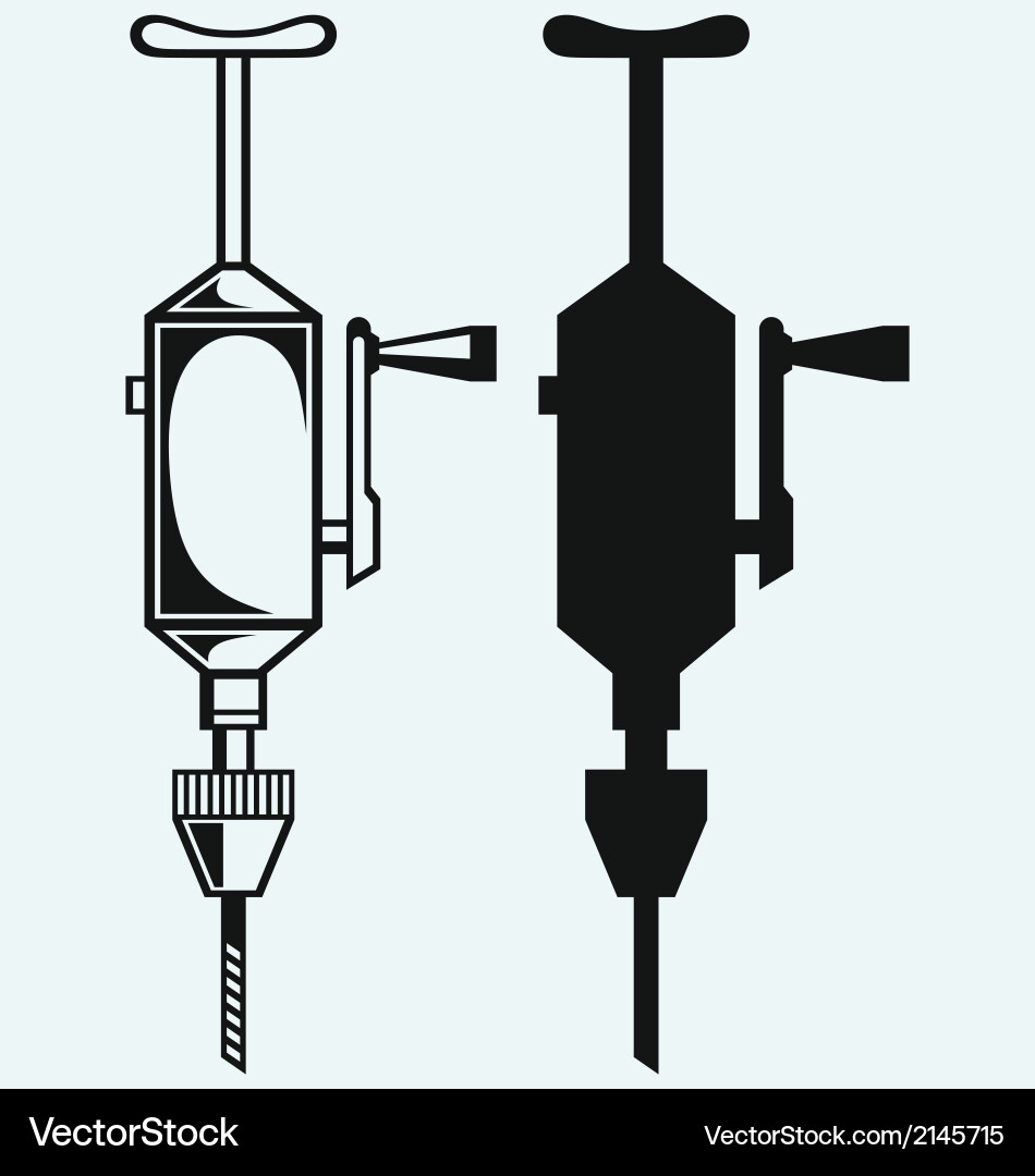 Hand drill Royalty Free Vector Image - VectorStock