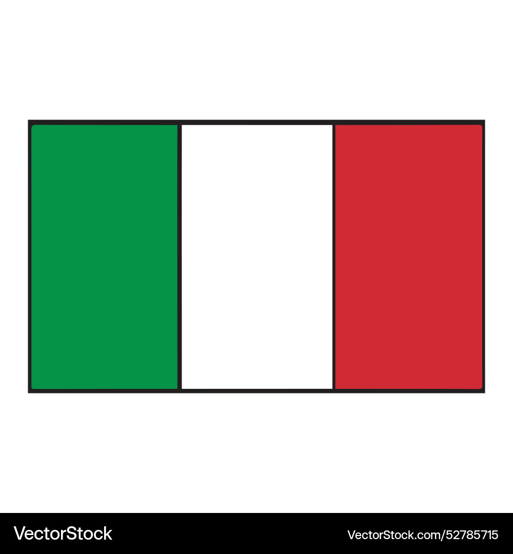 Italian flag icon Royalty Free Vector Image - VectorStock
