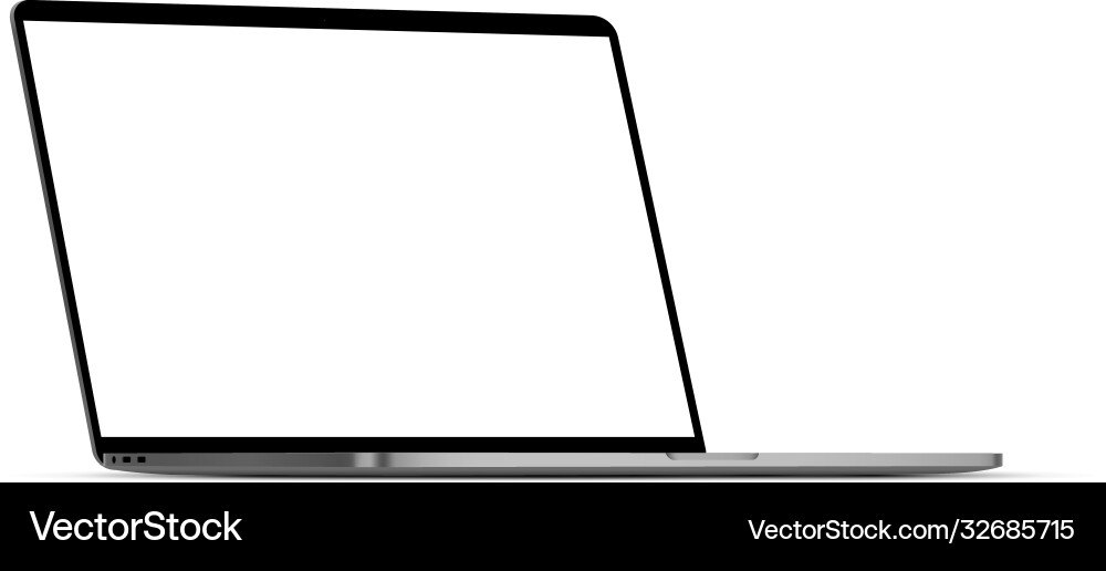 Modern laptop mockup with blank screen Royalty Free Vector