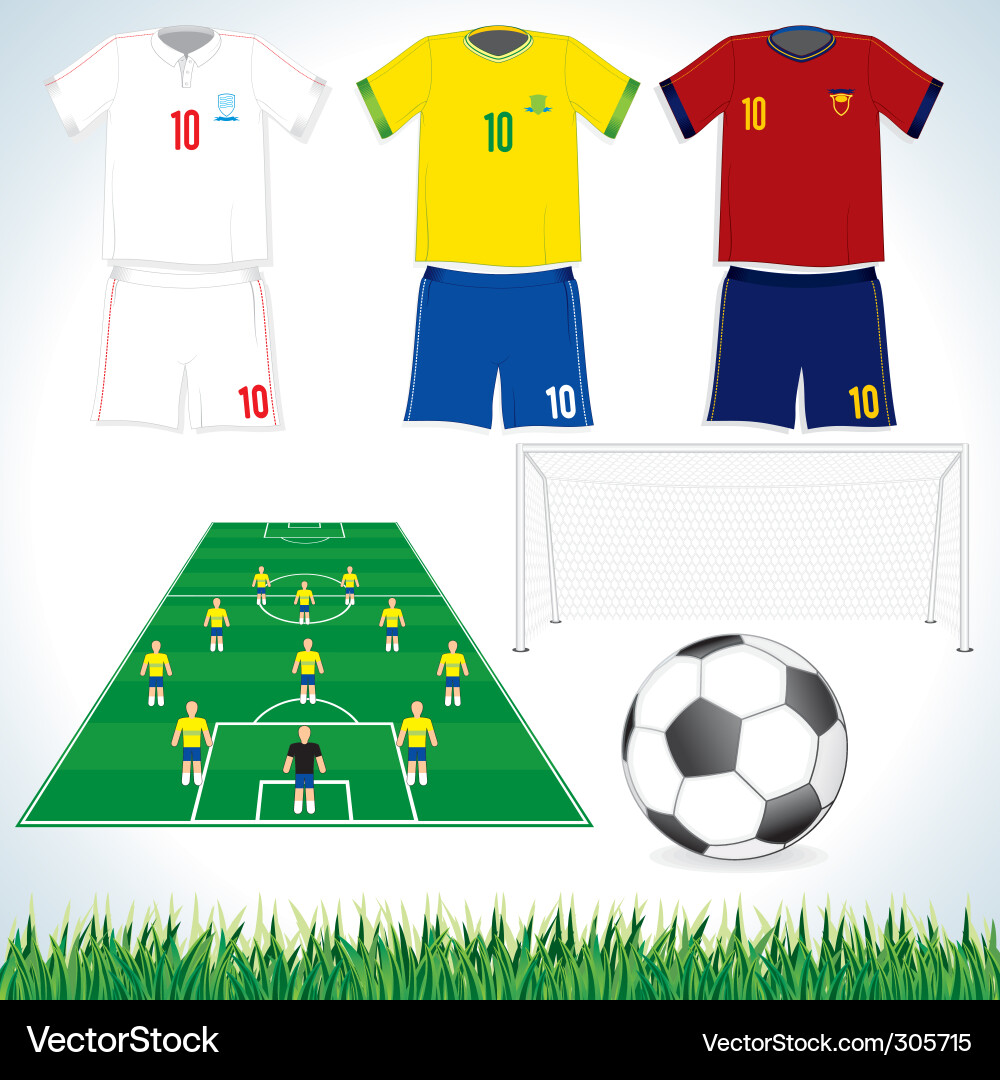 Soccer set Royalty Free Vector Image - VectorStock