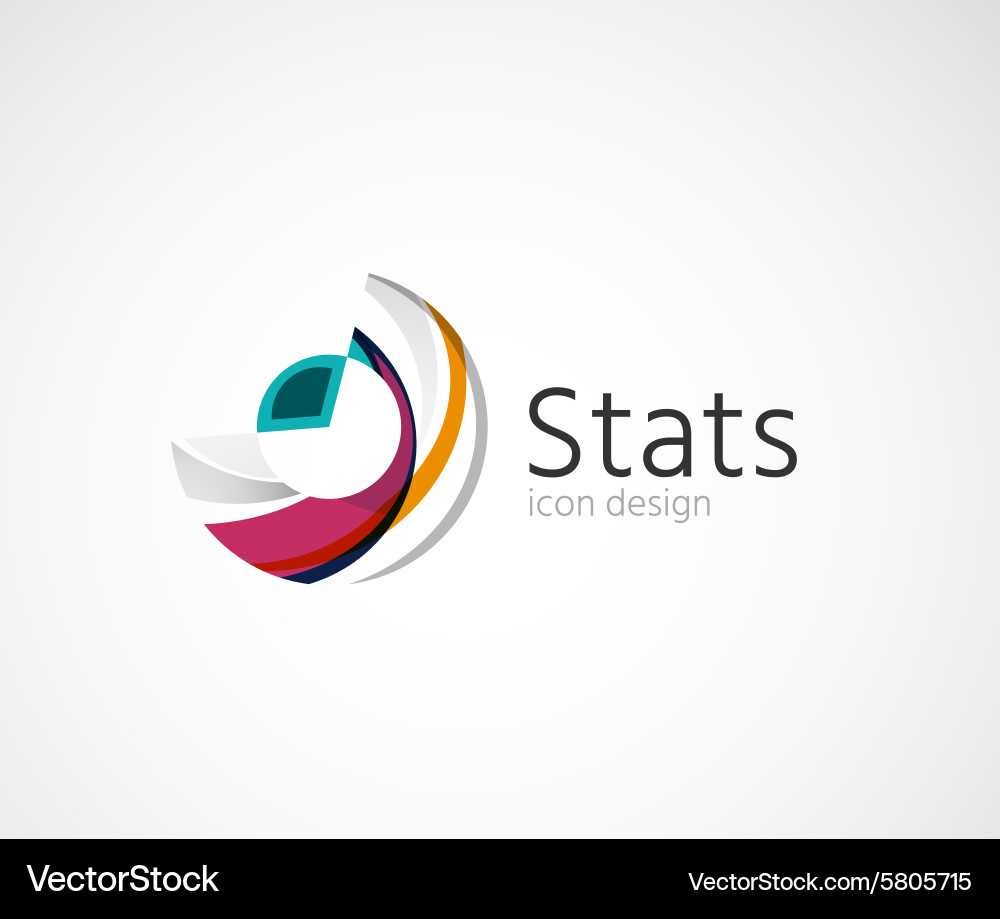 Statistics company logo design Royalty Free Vector Image