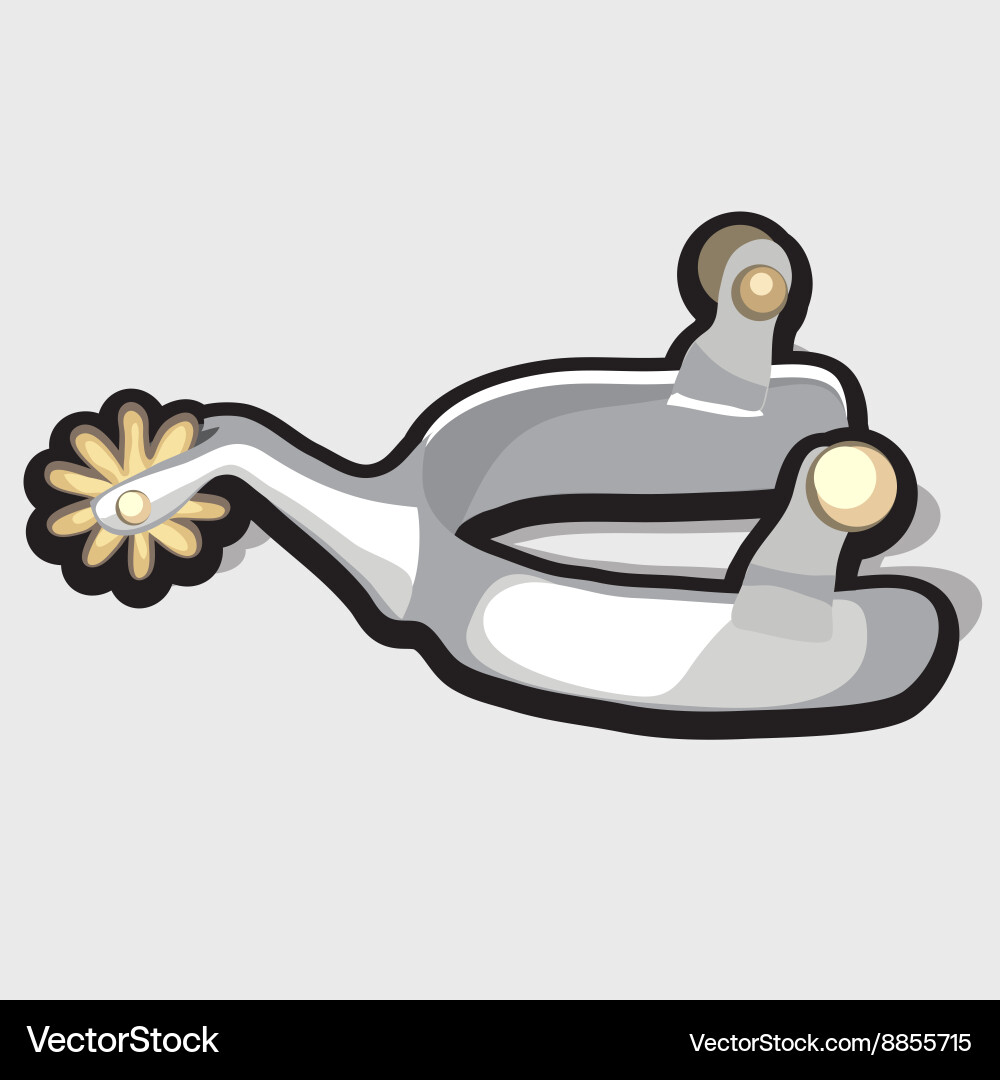 Vintage Silver Cowboy Spurs Royalty Free Vector Image