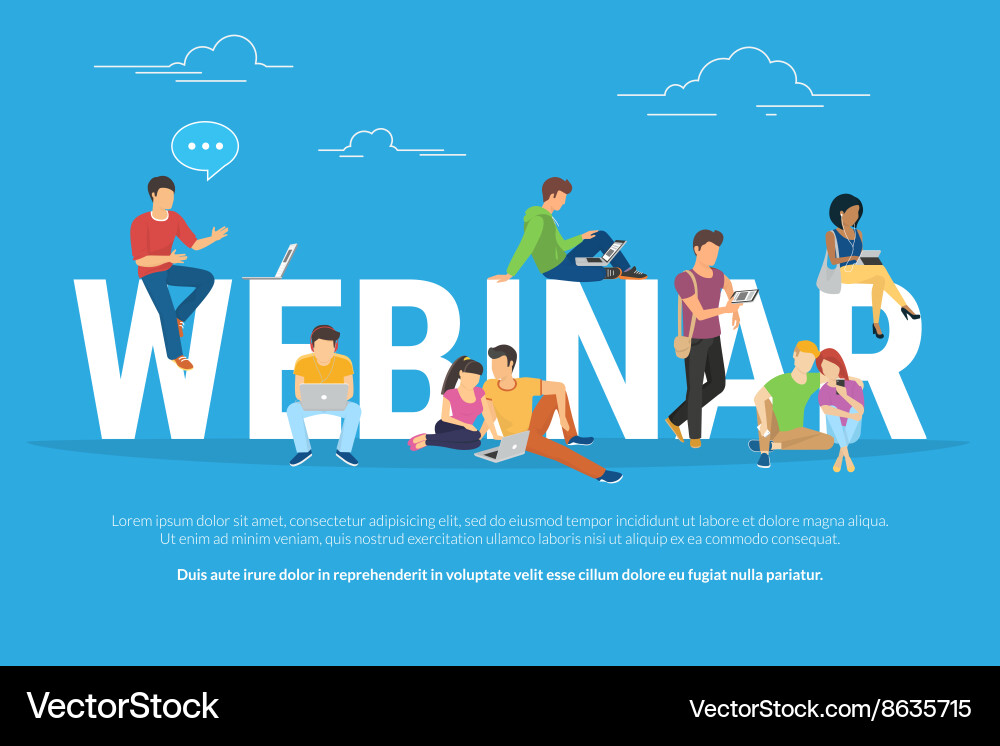Webinar concept Royalty Free Vector Image - VectorStock
