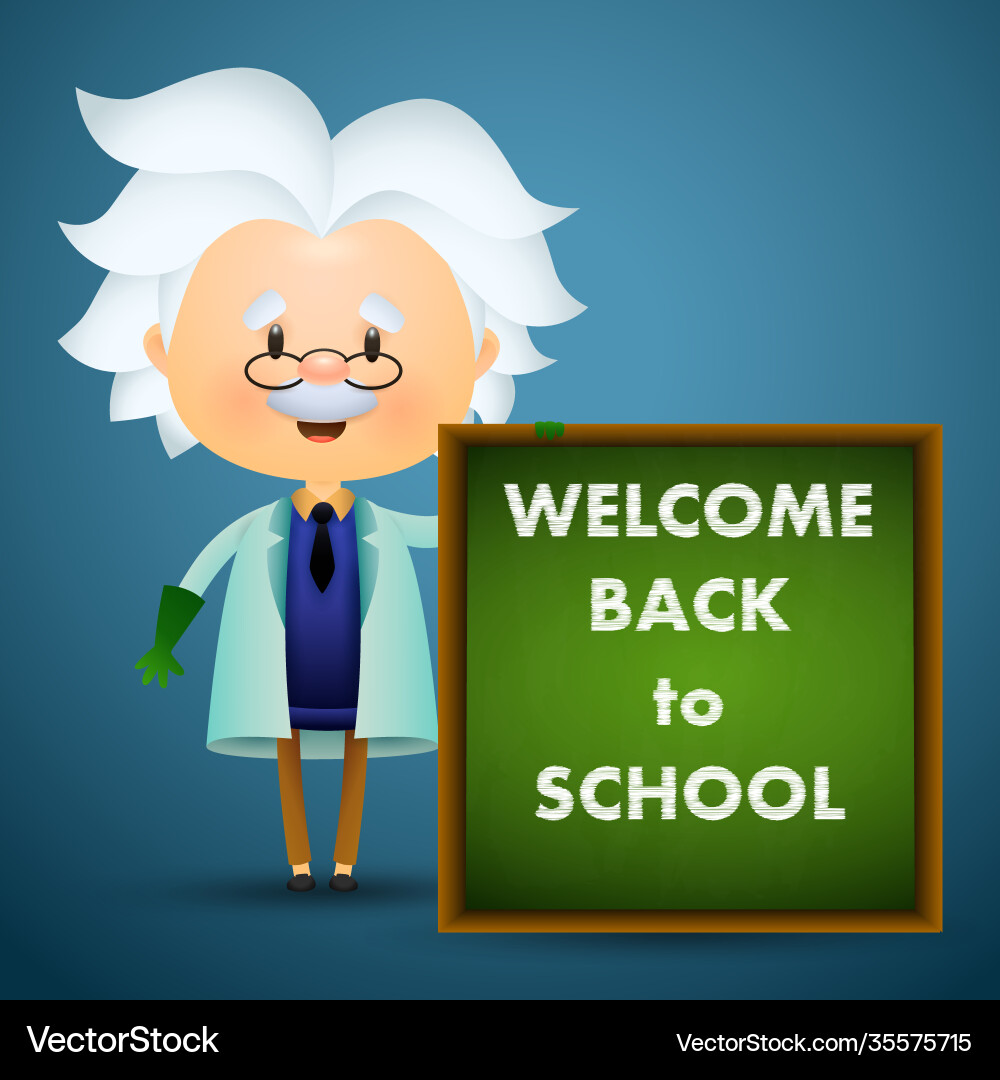 Welcome back to school poster design old professor