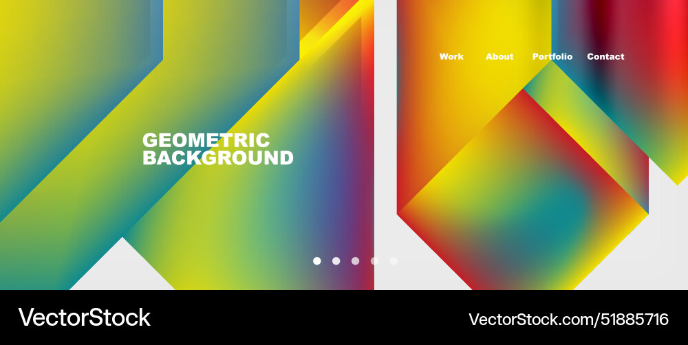 Abstract geometric shapes web design page Vector Image