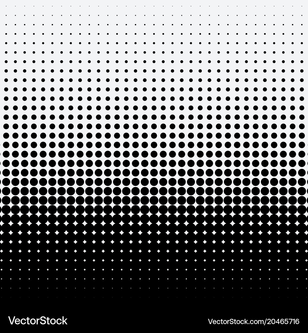 Black and White Halftone Dots Royalty Free Vector Image