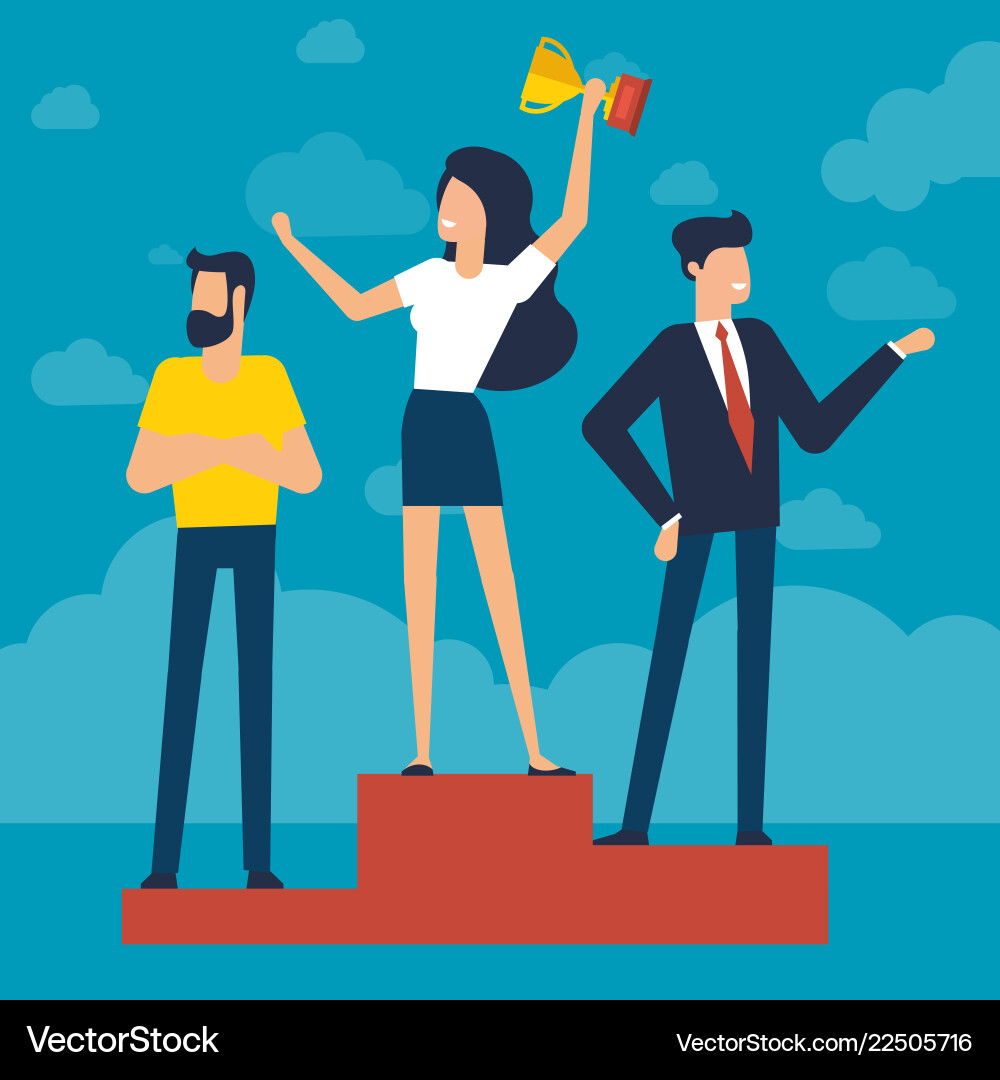 Business competition winner Royalty Free Vector Image
