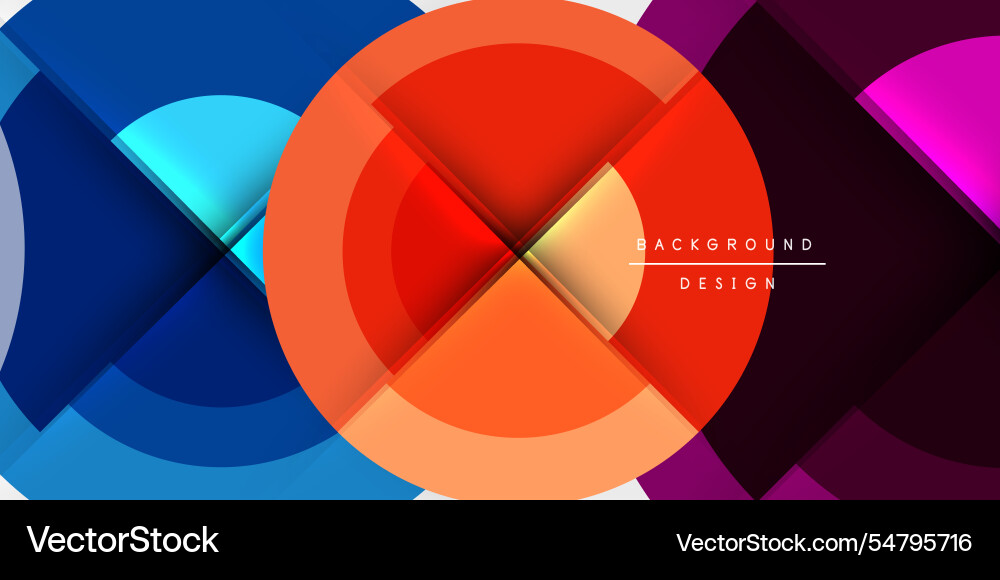 Circle and semi geometric background Royalty Free Vector