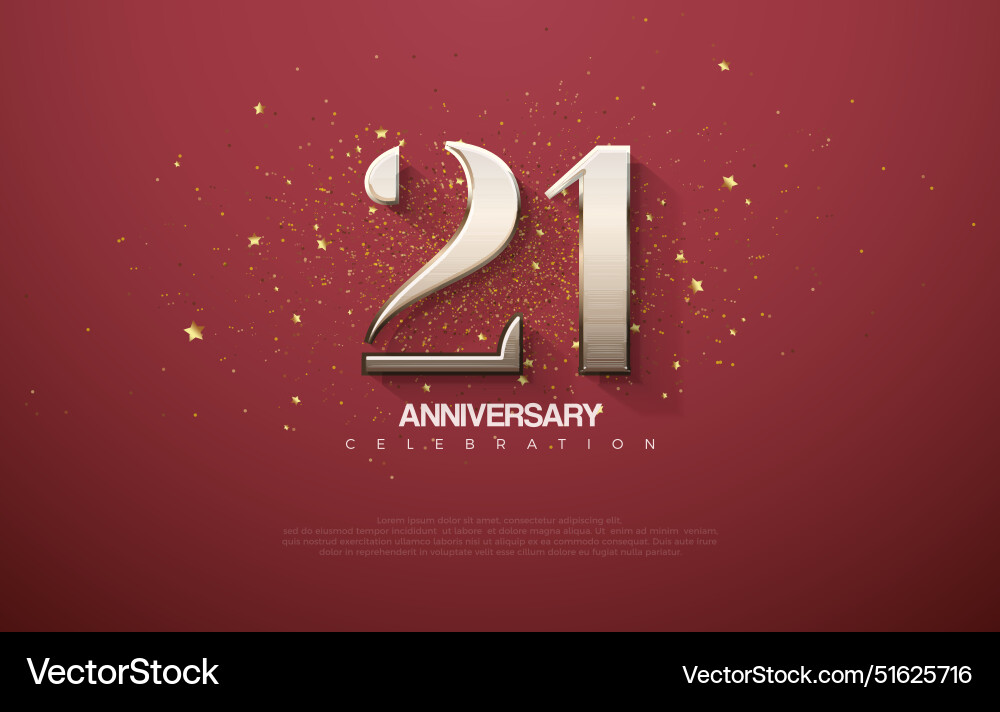 Classic number 21 design for anniversary Vector Image