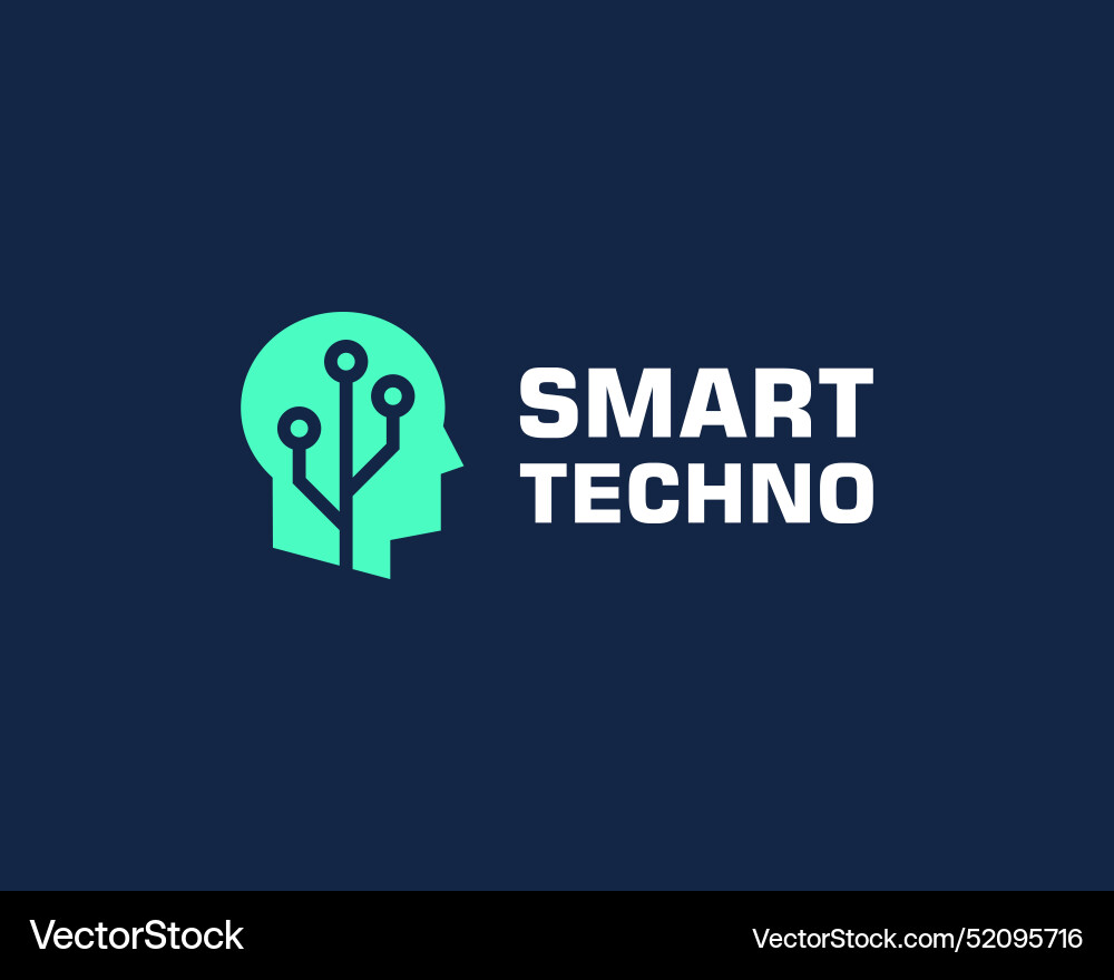 Smart technology artificial intelligence logo Vector Image