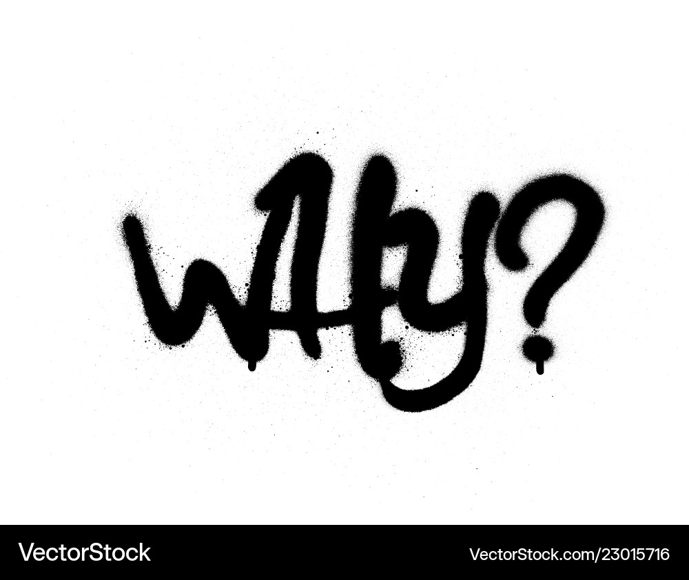 Spray Paint Question Mark Graffiti Royalty Free Vector Image