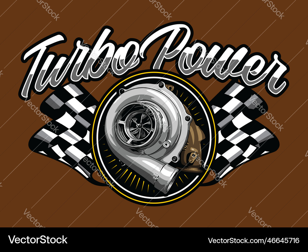 Turbo kit template for graphic design Royalty Free Vector