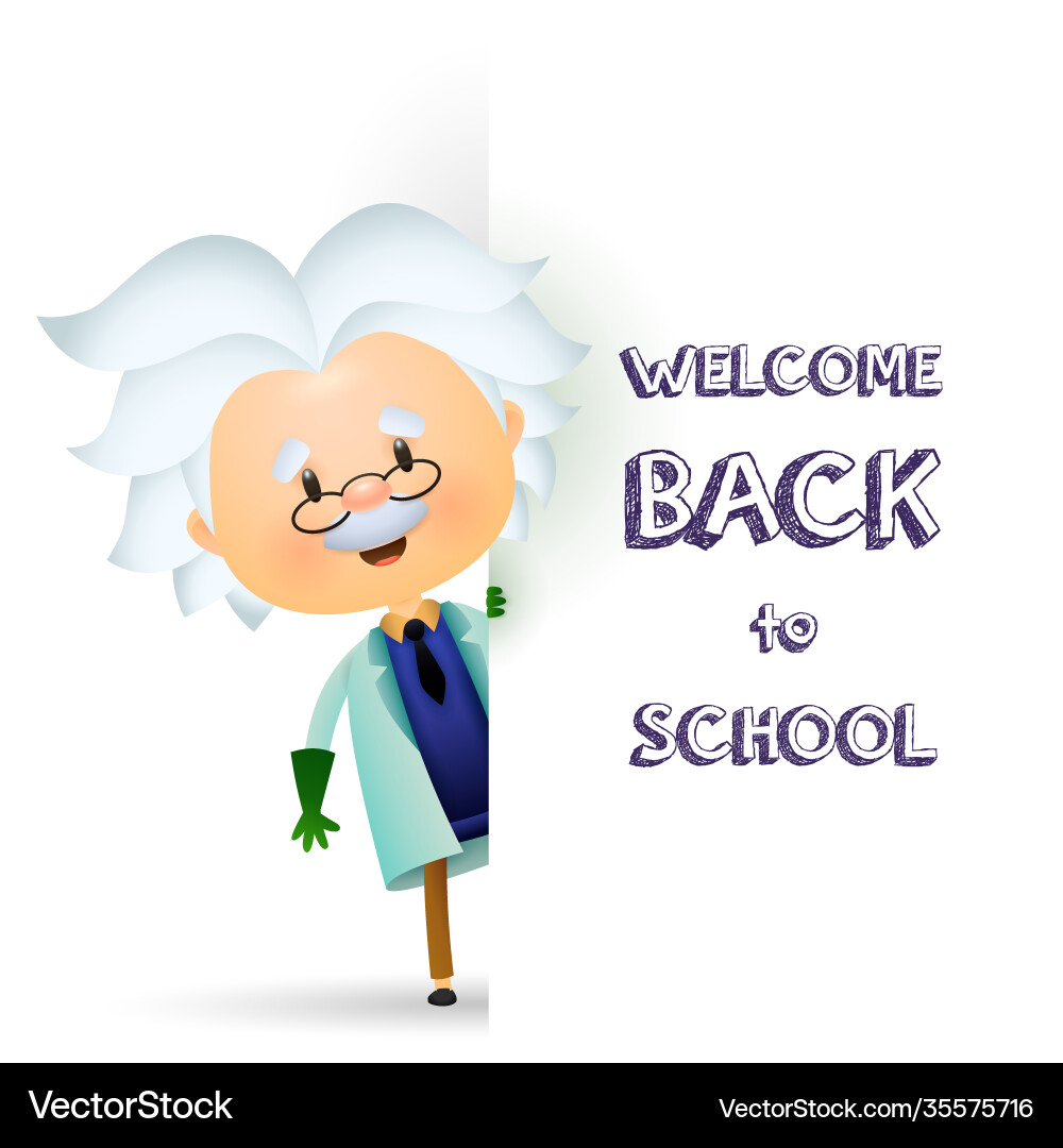 Welcome back to school poster design senior Vector Image