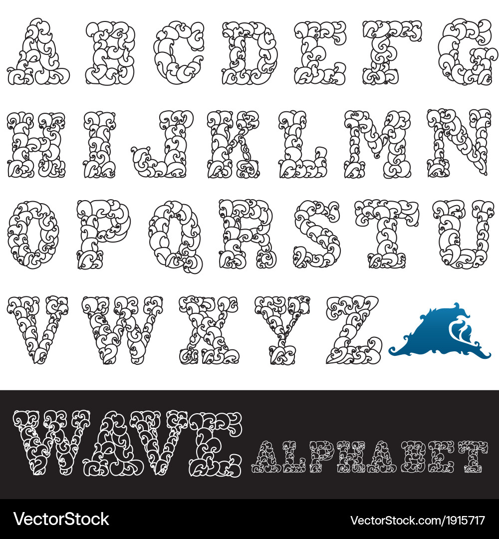 Alphabet letters Royalty Free Vector Image - VectorStock