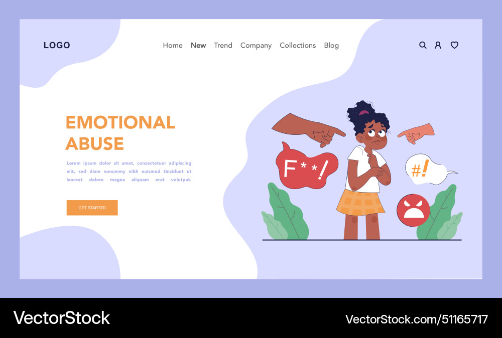 Childhood psychological trauma web banner Vector Image
