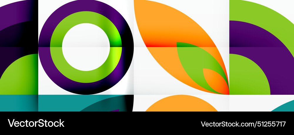 Colorful geometric pattern with circles Royalty Free Vector