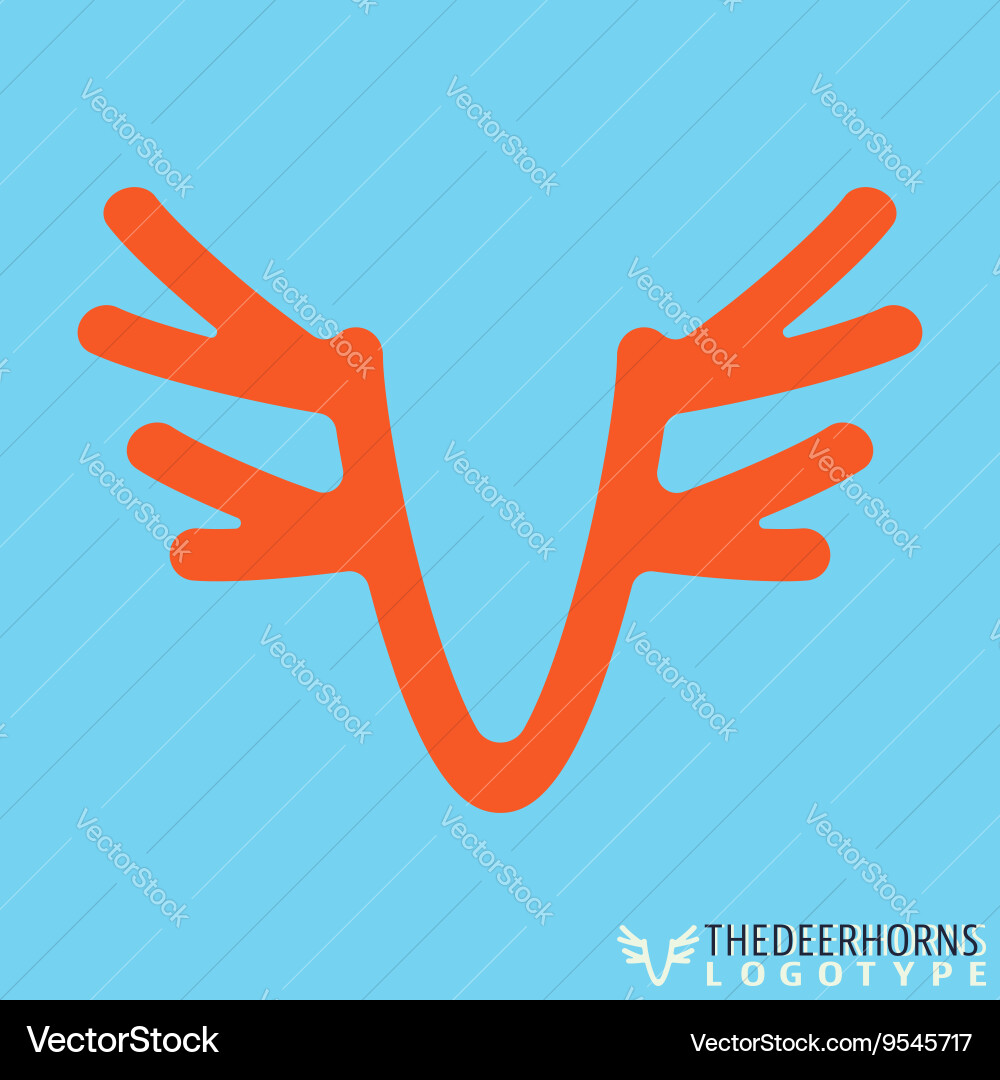 Deer horns symbol Royalty Free Vector Image - VectorStock