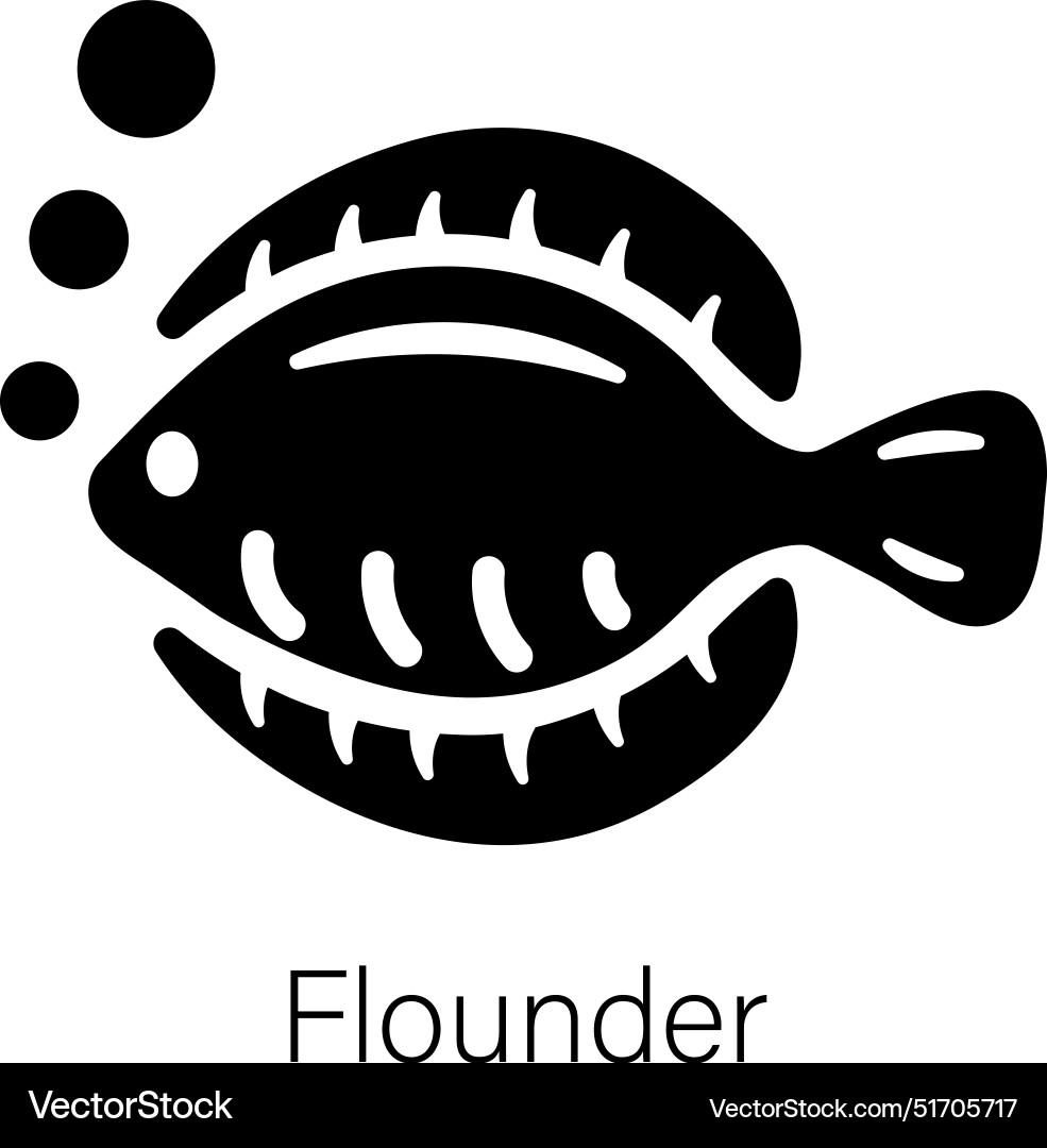 Flounder Royalty Free Vector Image - VectorStock