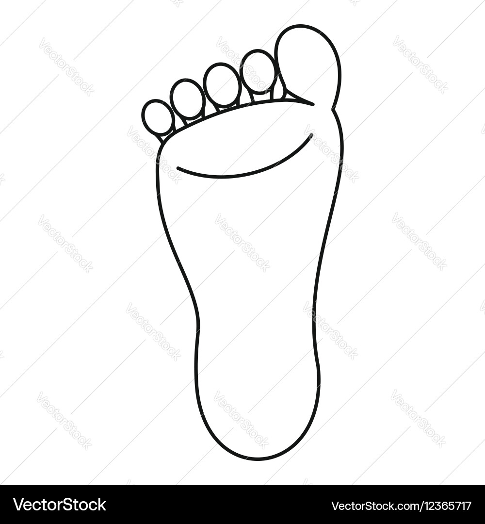 Foot icon simple style Royalty Free Vector Image