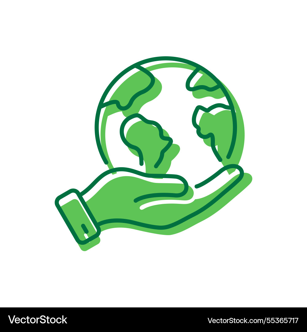 Human environmental protection icon world Vector Image