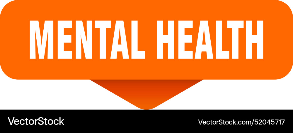 Mental health sticker sign Royalty Free Vector Image