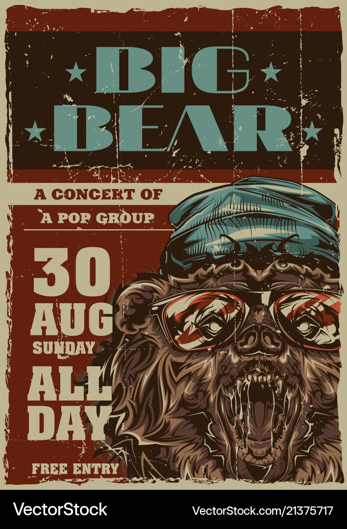 Poster label design Royalty Free Vector Image - VectorStock