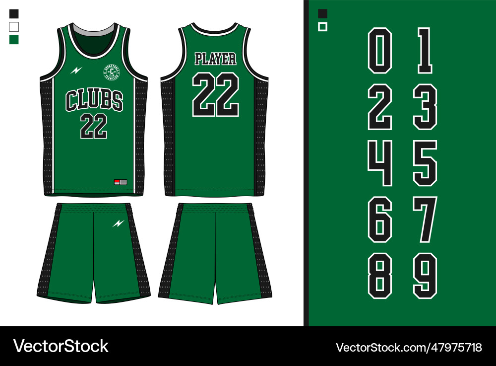 Basketball jersey mockup sketch Royalty Free Vector Image