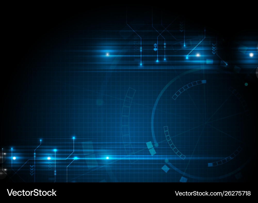 Blue data technology circuit background Royalty Free Vector