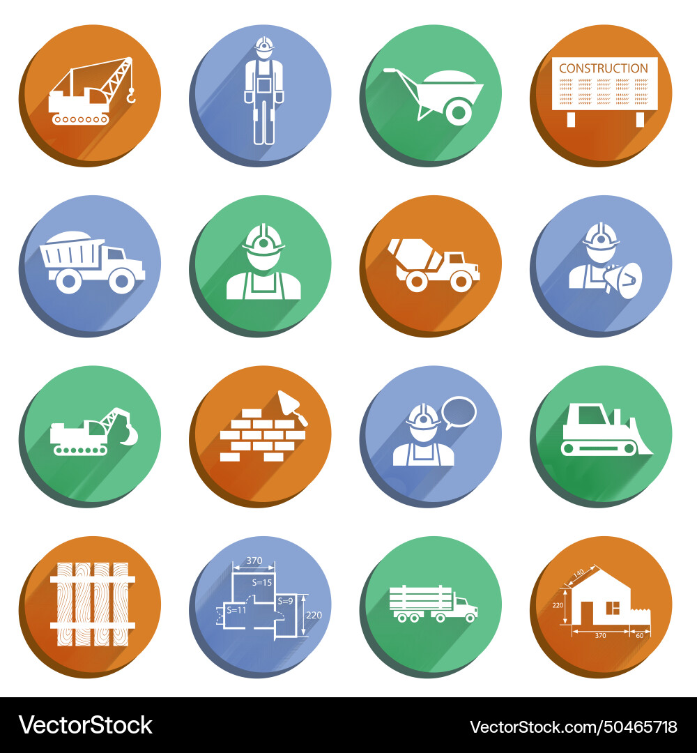 Construction icons set Royalty Free Vector Image