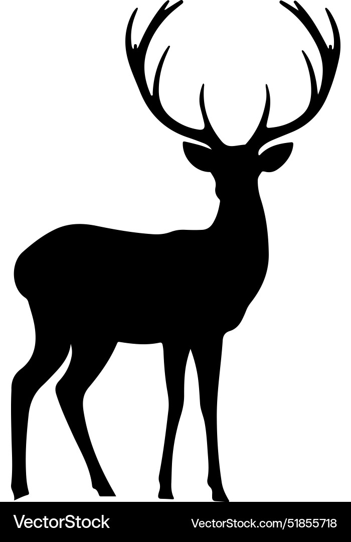 Deer template design Royalty Free Vector Image