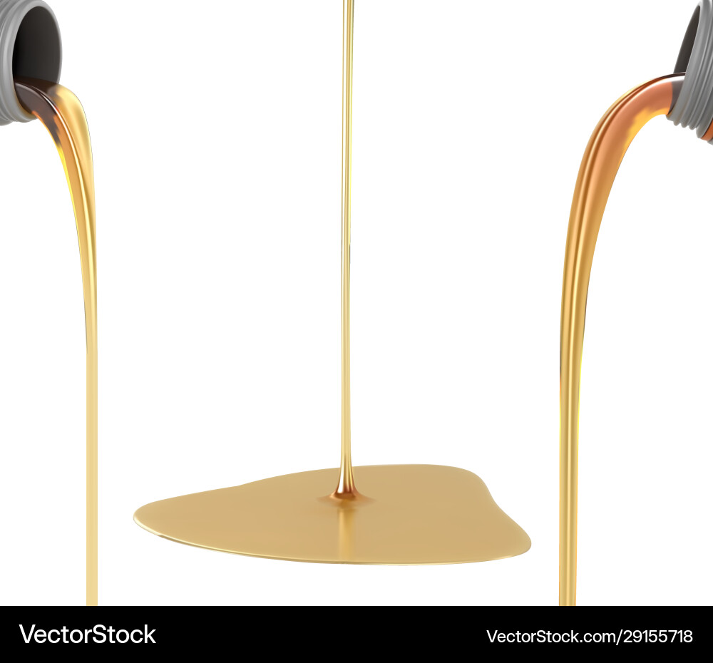 Flows out motor oil with white background Vector Image
